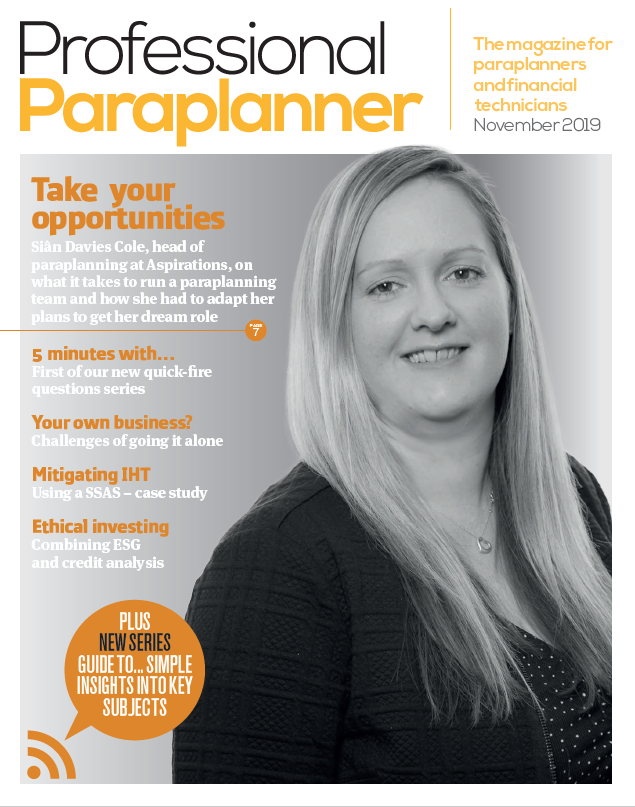 NOVEMBER 2019 - Professional Paraplanner