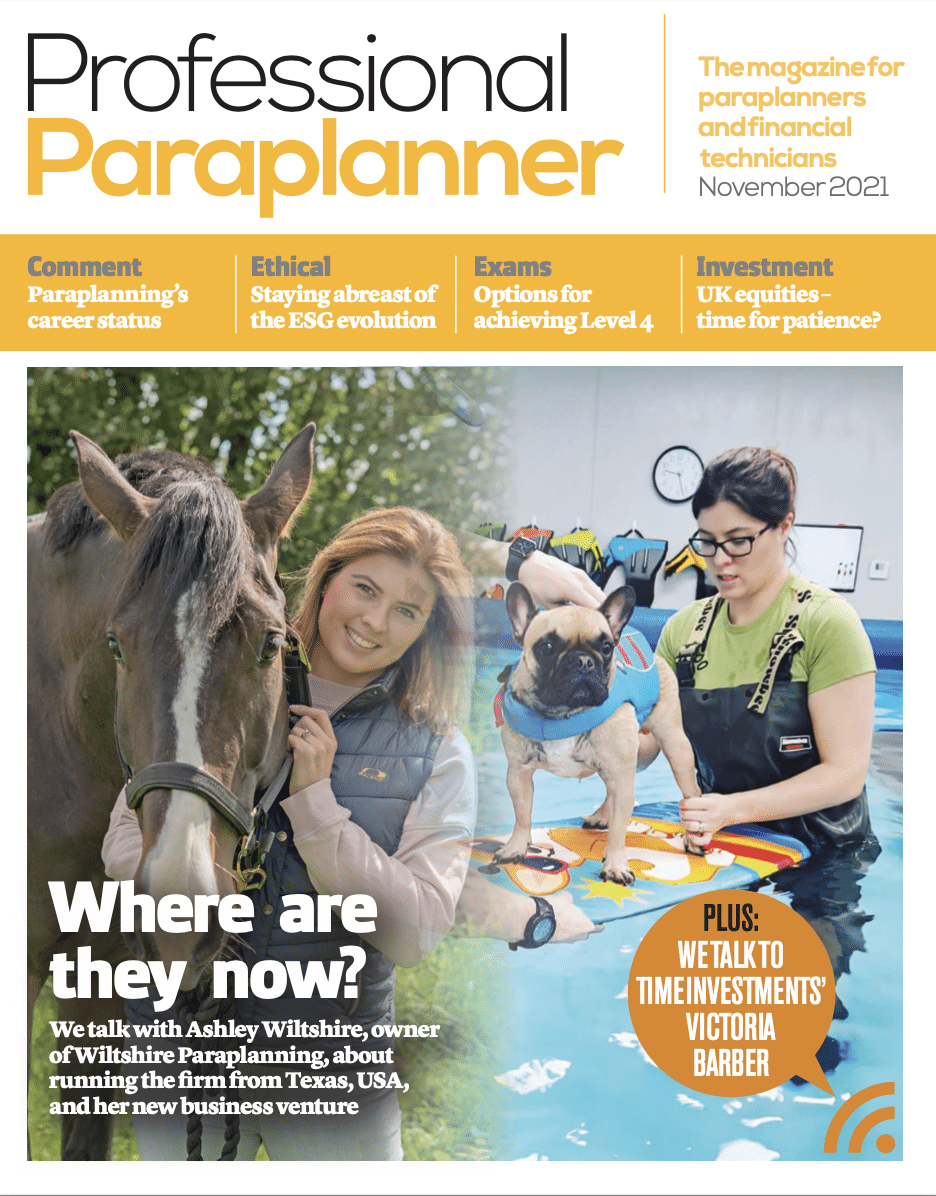 NOVEMBER 2021 - Professional Paraplanner