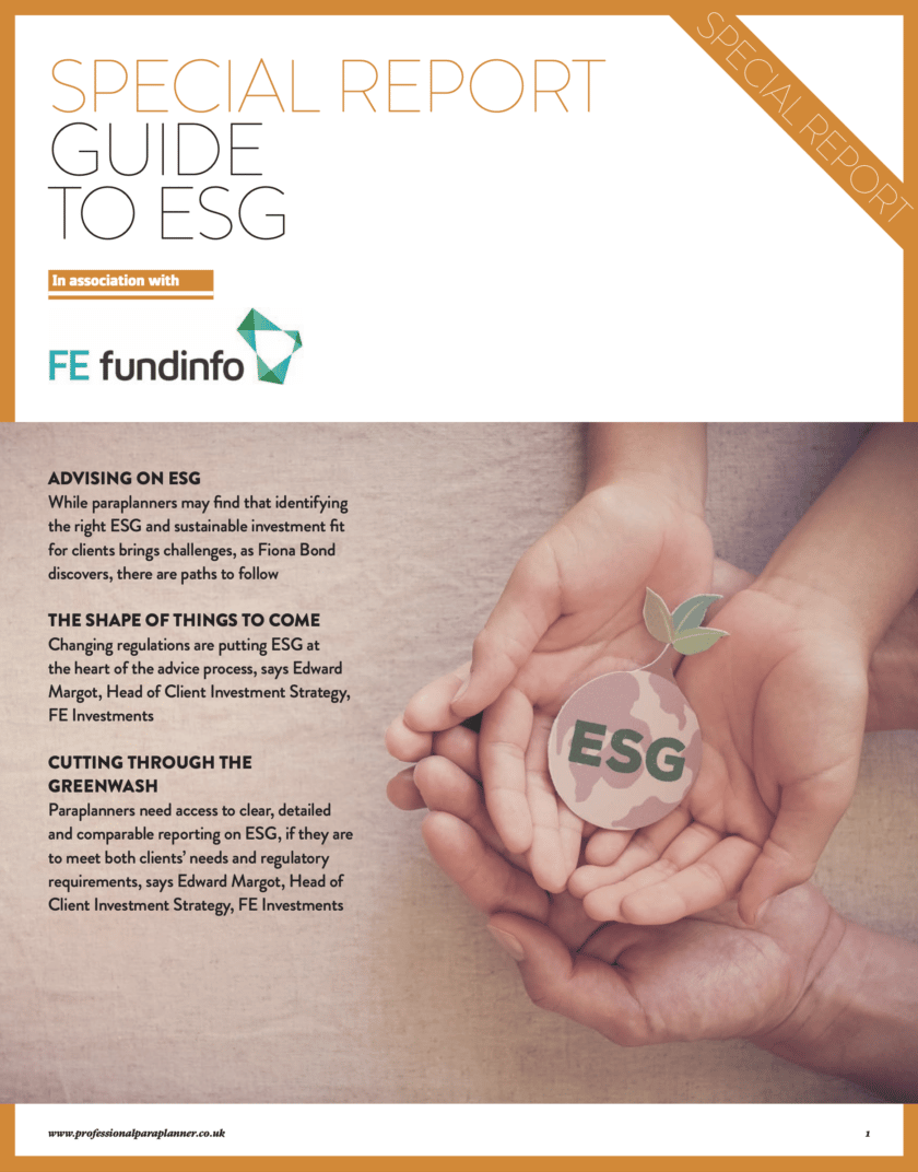 Special Report: Download your Guide to ESG - Professional Paraplanner