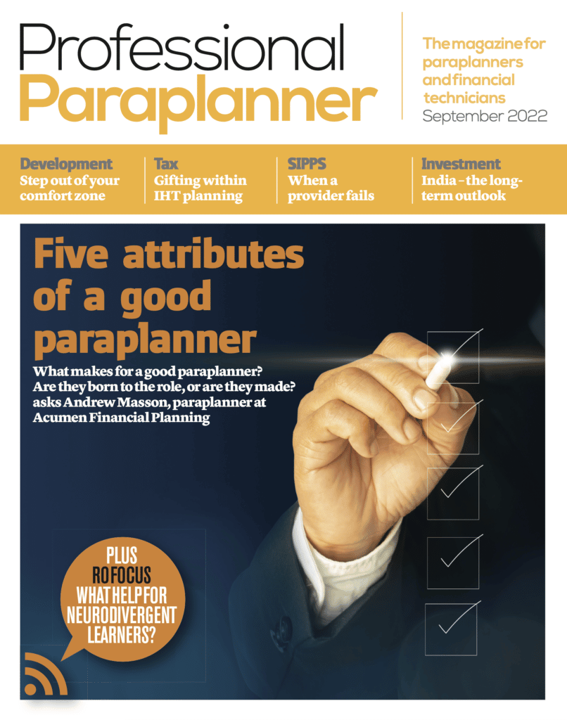 SEPTEMBER 2022 - Professional Paraplanner